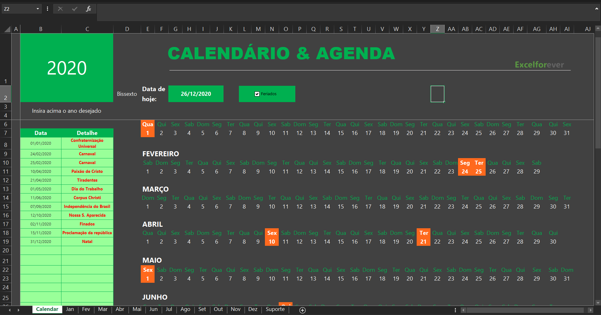 COMO FAZER UM CALENDÁRIO VERTICAL NO EXCEL - ExcelForever